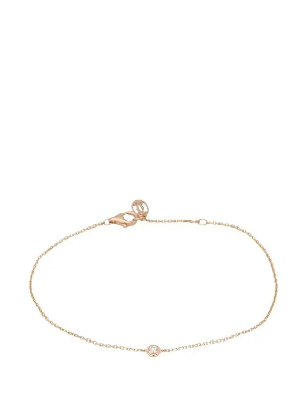 Cartier 18k Rose Gold Diamond Cable-link Bracelet - Pink