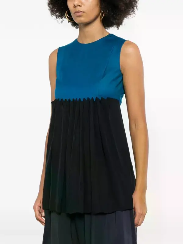 MAISON MARGIELA Two-tone Pleated Top