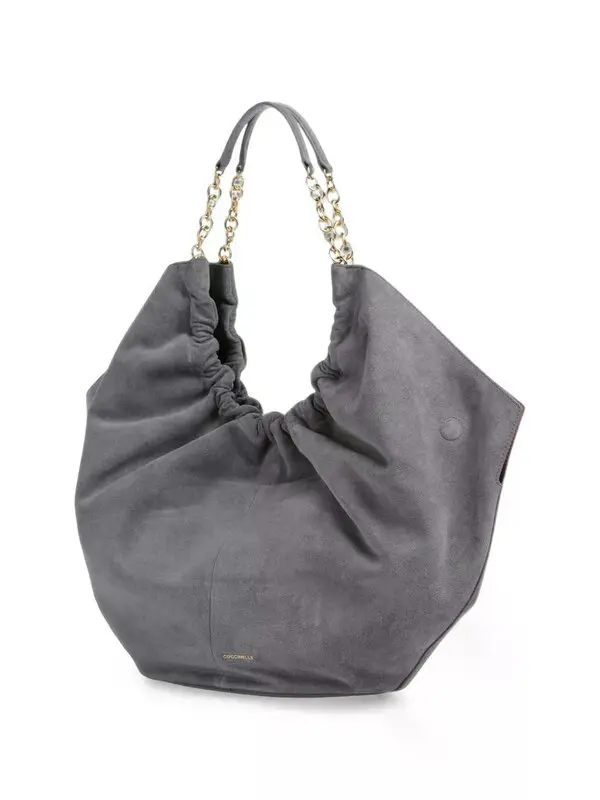 COCCINELLE Smash Ruched Suede Tote Bag