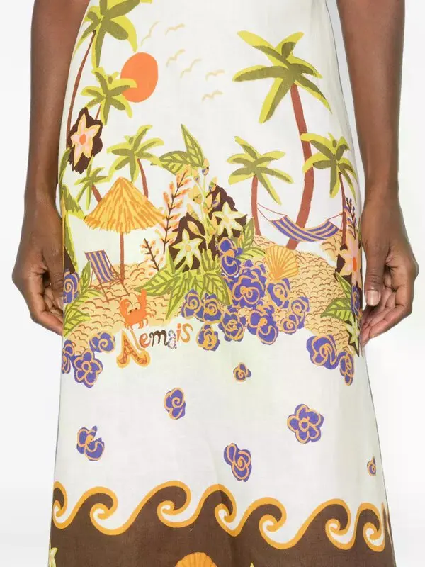 ALEMAIS Alemas Island Cove Ballet Midi Dress