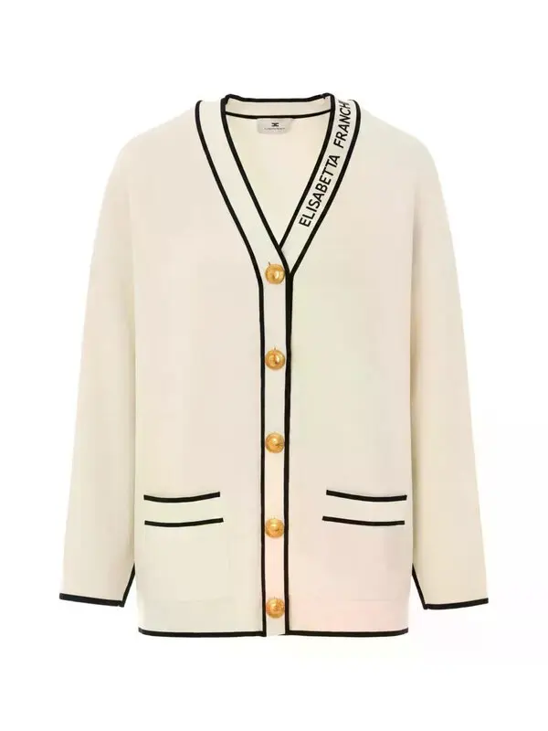 Elisabetta Franchi Logo-knit Button-up Cardigan