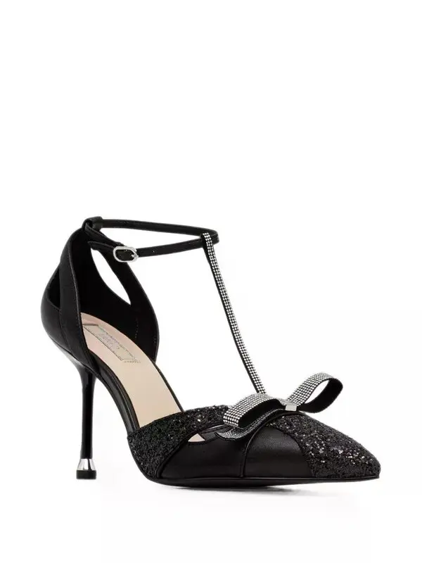 Liu Jo Glitter-effect Bow-detail Pumps