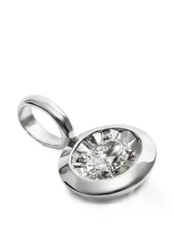 Monica Vinader Oval Diamond Pendant