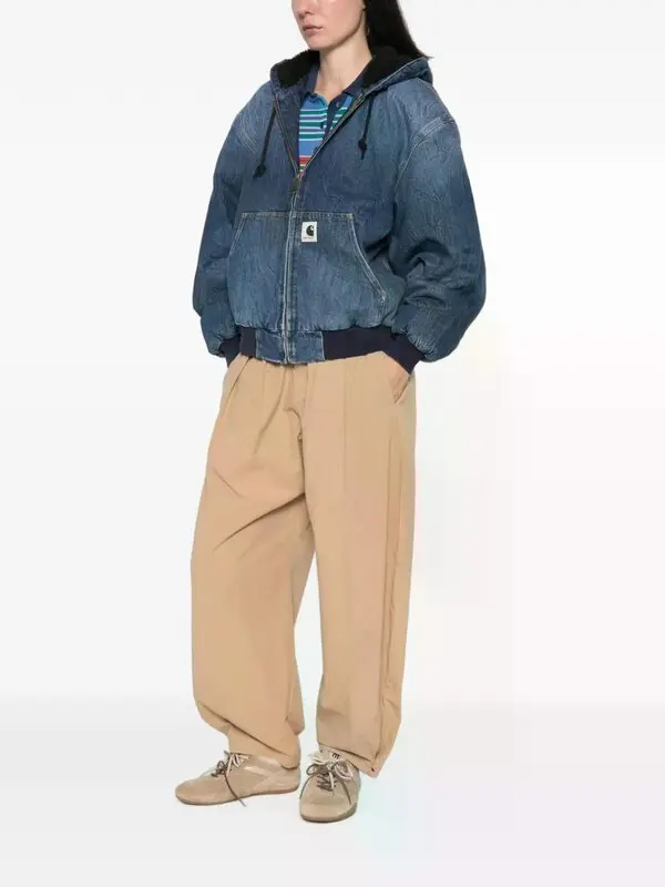 Carhartt Work In Progress W' Og Hooded Zip-up Denim Jacket