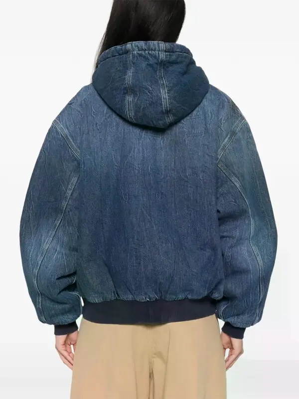 Carhartt Work In Progress W' Og Hooded Zip-up Denim Jacket