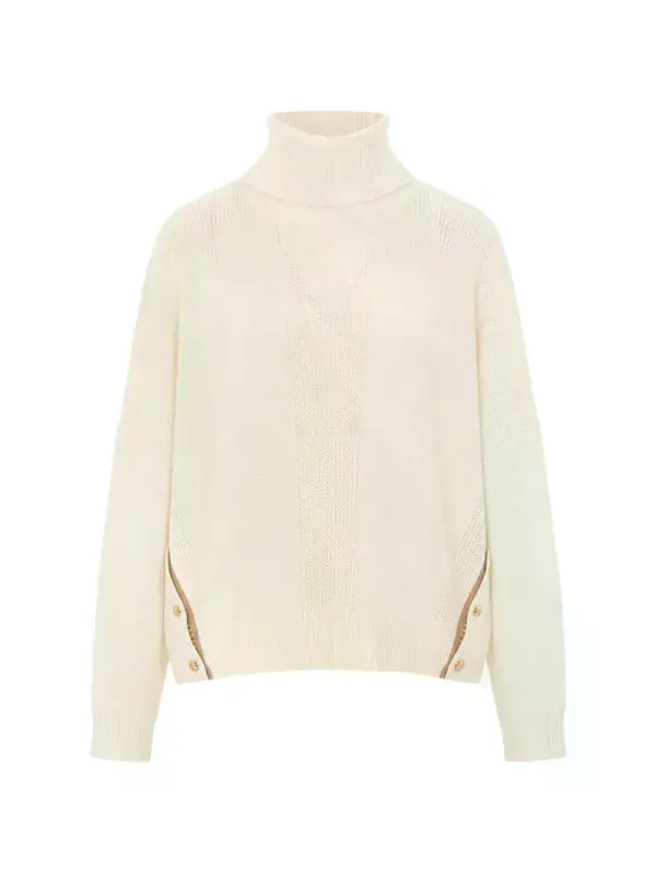Liu Jo Wool-blend Turtleneck With Buttons