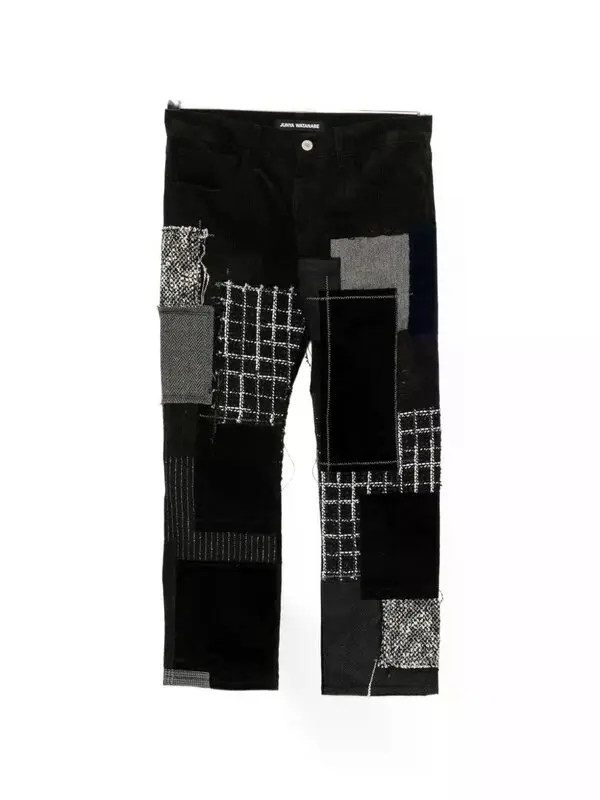 Junya Watanabe Patchwork Frayed Jeans - Black