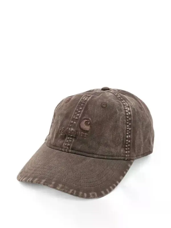 Carhartt Work In Progress Lambert Logo-embroidered Faded-effect Baseball Cap - Brown
