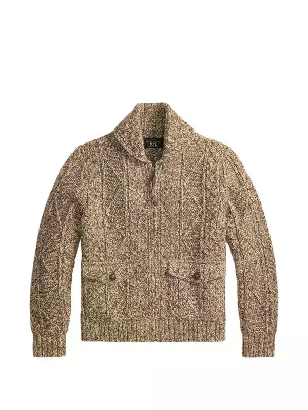 Ralph Lauren Cable-knit Zip Cardigan - Brown