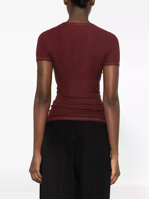 BASERANGE Heart-cutout Ribbed T-shirt