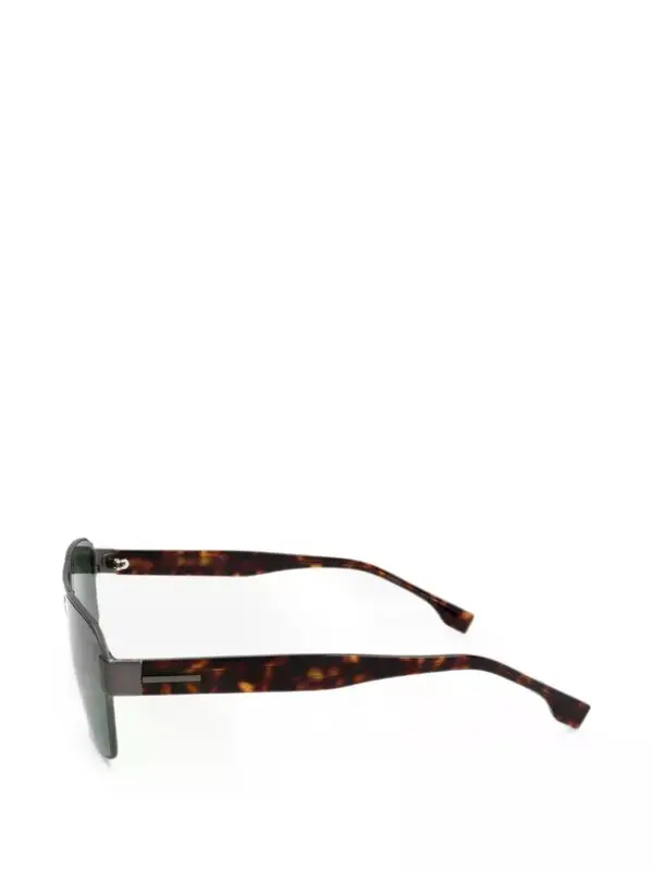 BOSS Tortoiseshell-effect Double-bridge Sunglasses