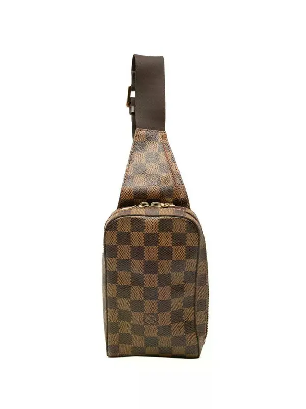 LOUIS VUITTON 2004 Damier Ebene Geronimos Crossbody Bag - Brown