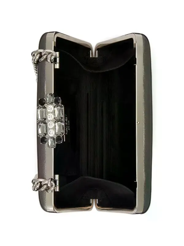 Ralph Lauren Franki Metallic Leather Clutch Bag