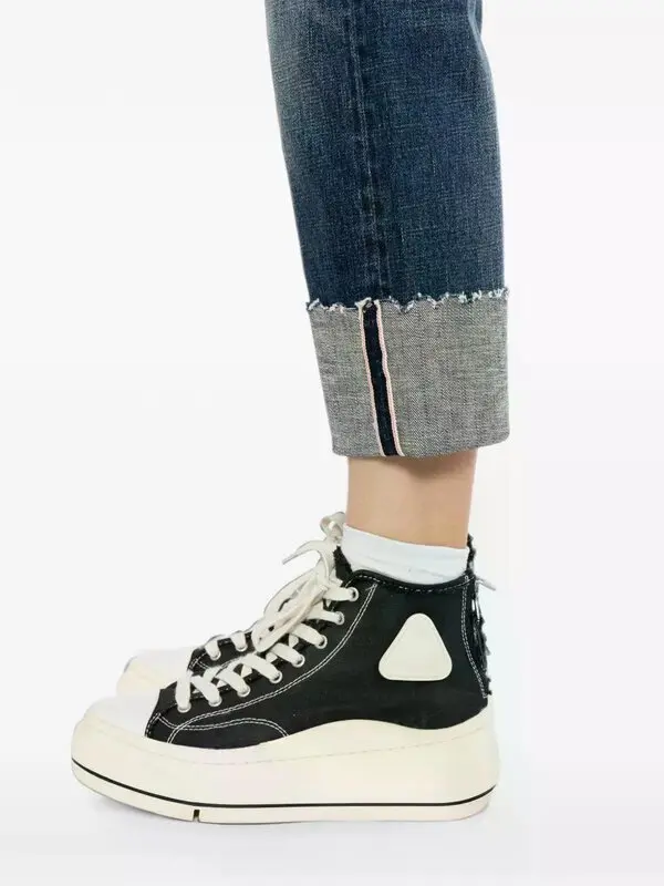 R13 Selvedge-cuff Whiskered Jeans