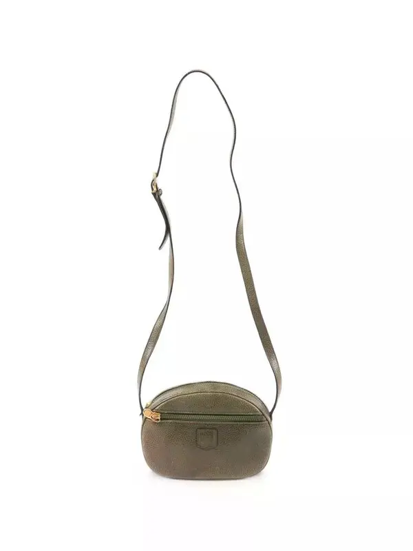 Celine 1980s Triomphe Shoulder Bag - Green