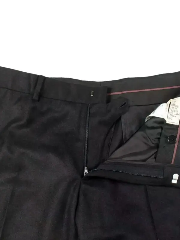 Hermès 2010s Straight-leg Trousers - Black