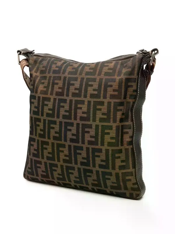 Fendi 2000-2010 Zucca Canvas Selleria Crossbody Bag