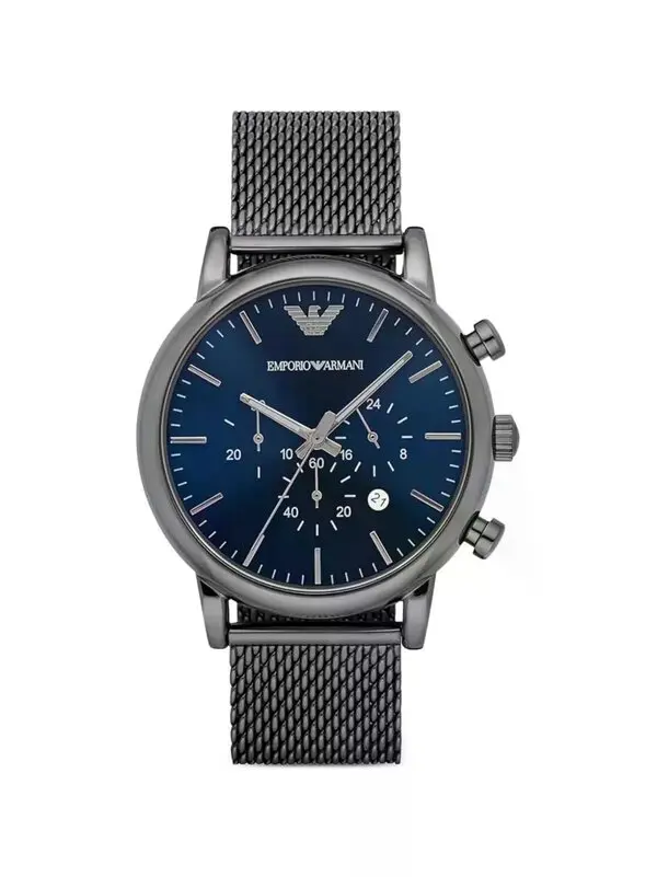 Emporio Armani Luigi 46mm Chronograph Watch - Blue