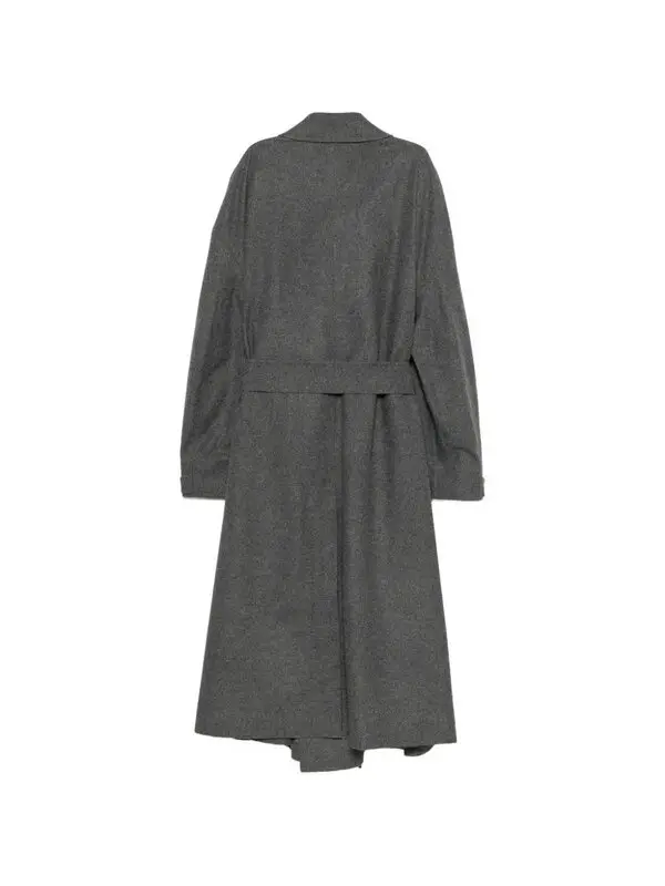 Emporio Armani Belted Wool-blend Oversized Coat