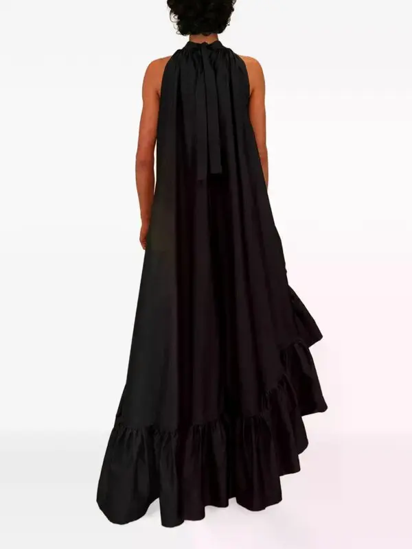 Azeeza Lucas Duppioni Ruffled Maxi Gown
