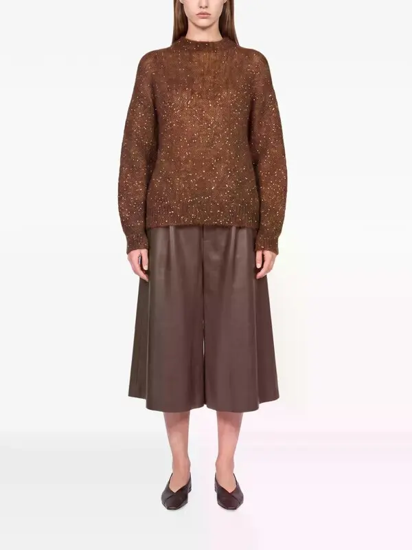 Brunello Cucinelli Sequin-embellished Crew Neck Sweater
