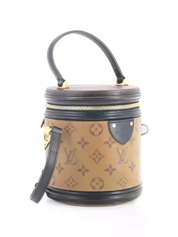 LOUIS VUITTON Cannes Handbag Reverse Monogram Canvas Satchel - Brown