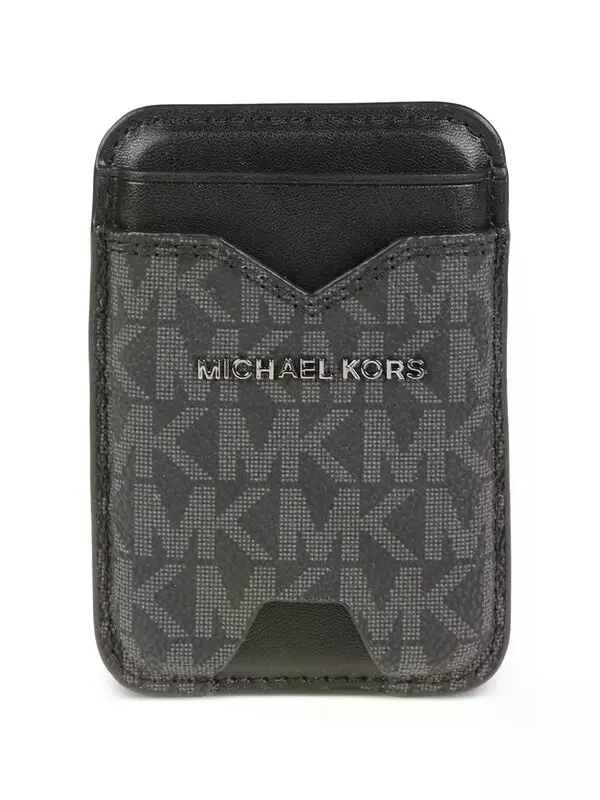 Michael Kors Logo-monogram Card Holder - Black