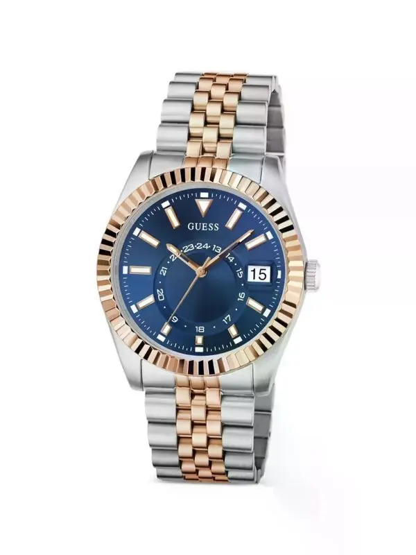 Guess Two-tone Stainless Steel Multifunction Date Watch - Blue