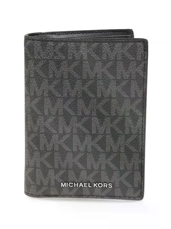 Michael Kors Logo-print Bi-fold Wallet - Black