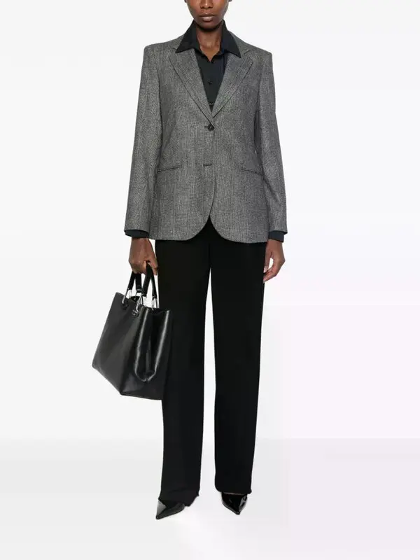 Emporio Armani Check-pattern Single-breasted Blazer