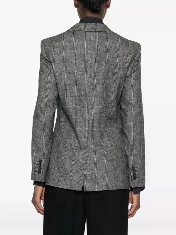 Emporio Armani Check-pattern Single-breasted Blazer