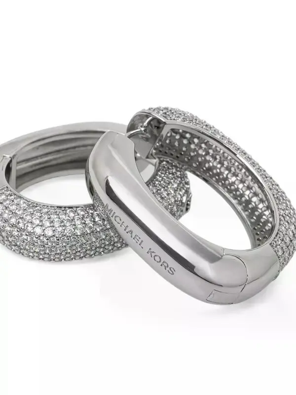 Michael Kors Pavé Square Hoop Earrings
