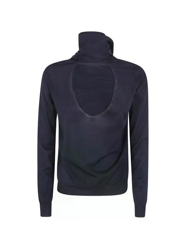 NUUR Cut-out Scarf-detail Sweater
