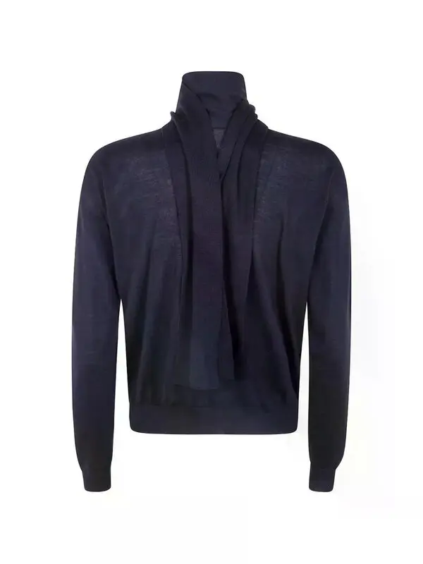 NUUR Cut-out Scarf-detail Sweater