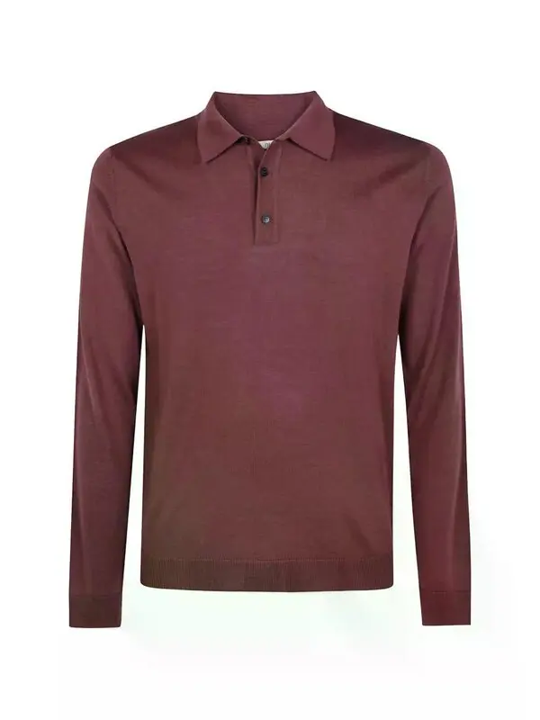 NUUR Long-sleeved Wool Polo Shirt