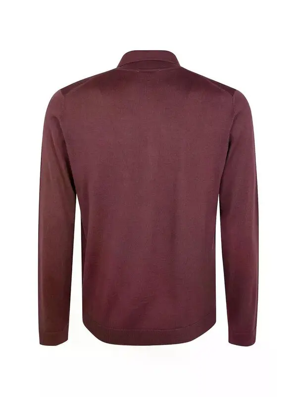 NUUR Long-sleeved Wool Polo Shirt