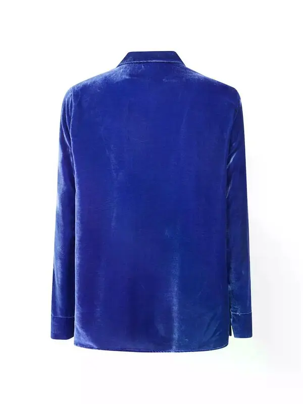 WHYCI Velvet Long-sleeve Shirt