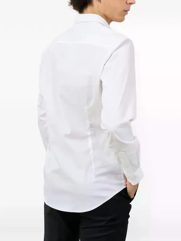 Emporio Armani Logo-embroidered Long-sleeve Shirt