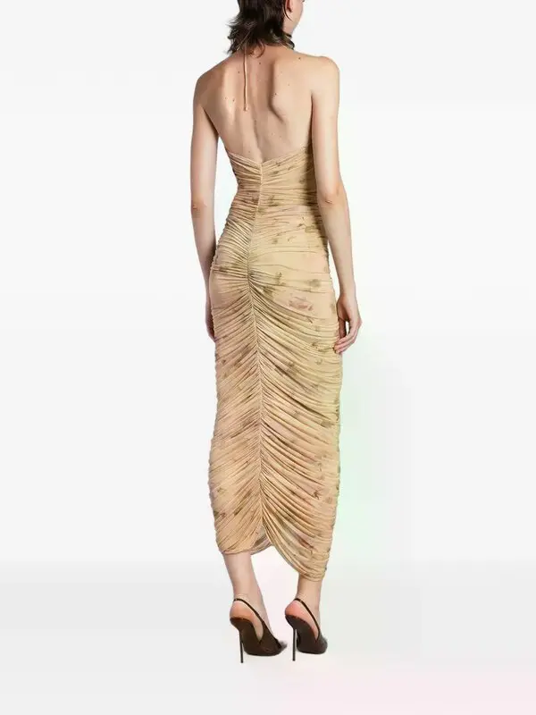 Magda Butrym Floral-print Ruched Midi Dress