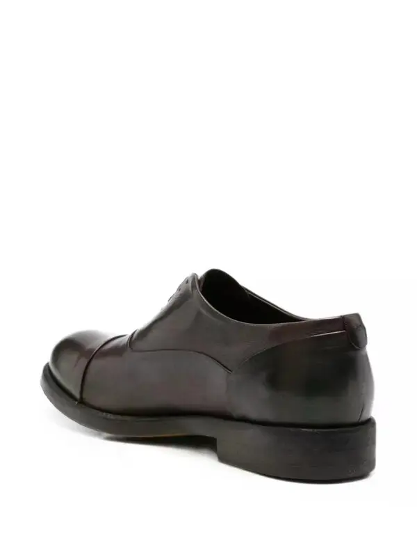 LEQARANT Cap-toe Lace-up Loafers - Brown
