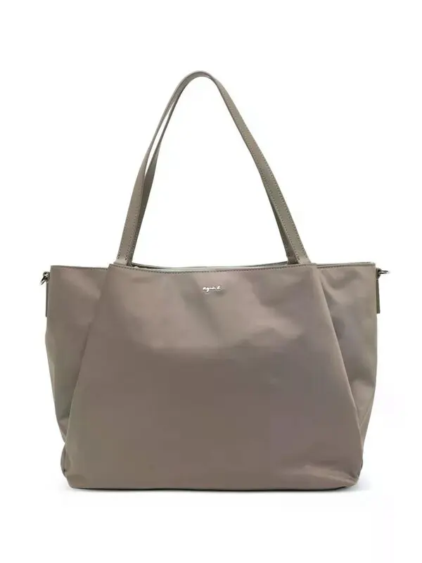 AGNES B. Origami Tote Bag - Brown