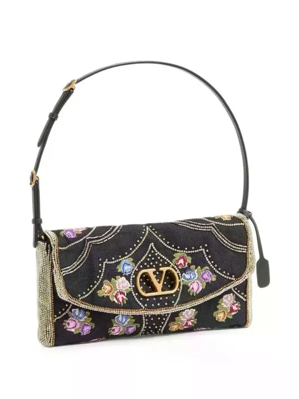 Valentino Garavani Devain Small Embroidered Shoulder Bag