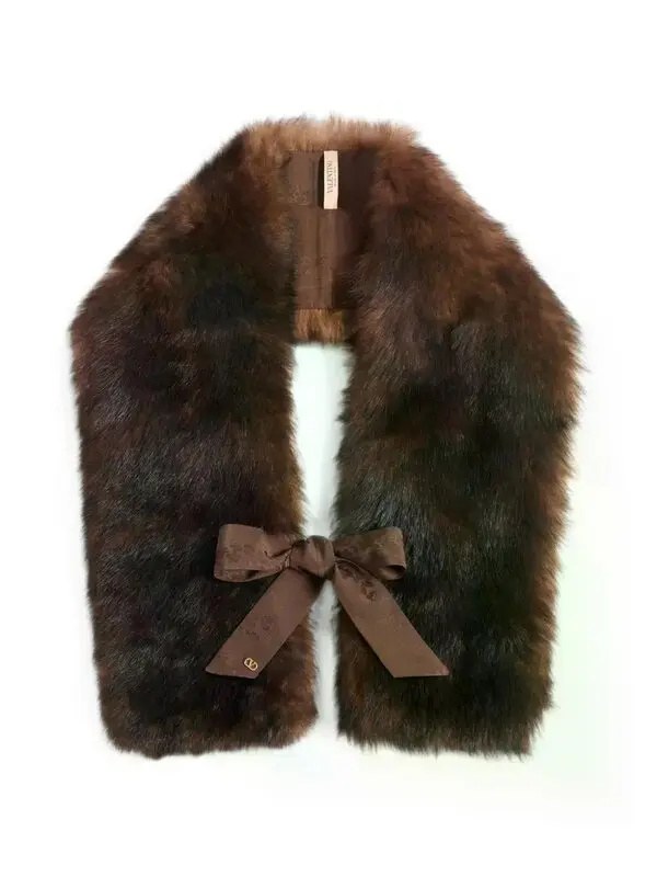 Valentino Garavani Lamb Fur Scarf - Brown