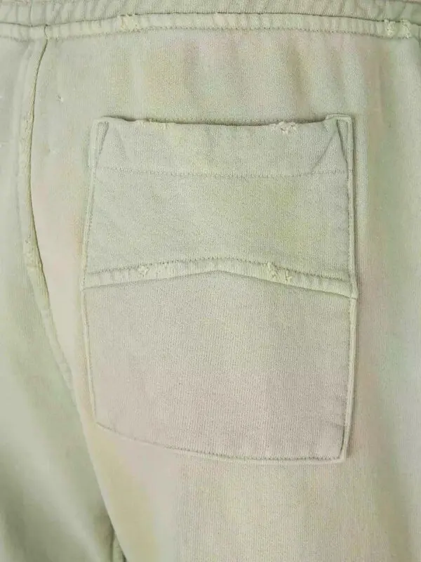 Rhude Logo-embroidered Worn-effect Cotton Track Pants