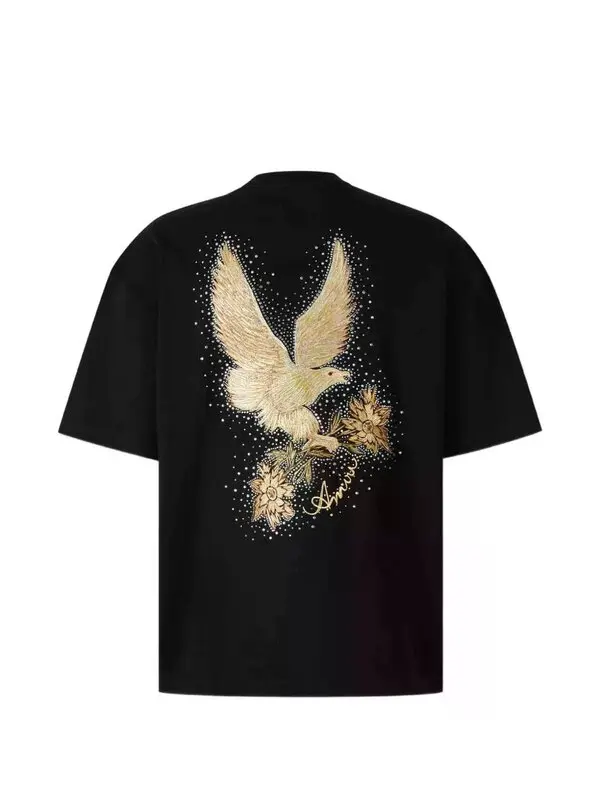 Amiri Crystal-embellished Embroidered T-shirt