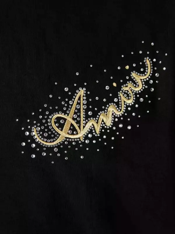Amiri Crystal-embellished Embroidered T-shirt