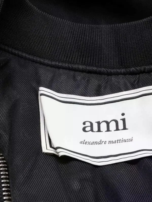 AMI Paris Zip-up Bomber Jacket - Black