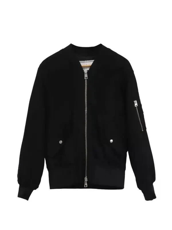 AMI Paris 2021 Zip-up Bomber Jacket - Black