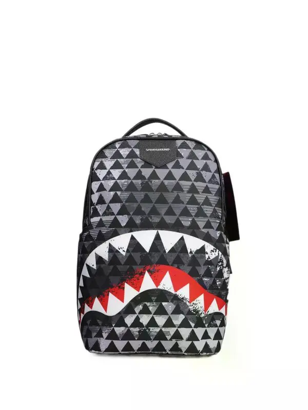 SPRAYGROUND Shark Mouth Geometric-print Backpack - Black