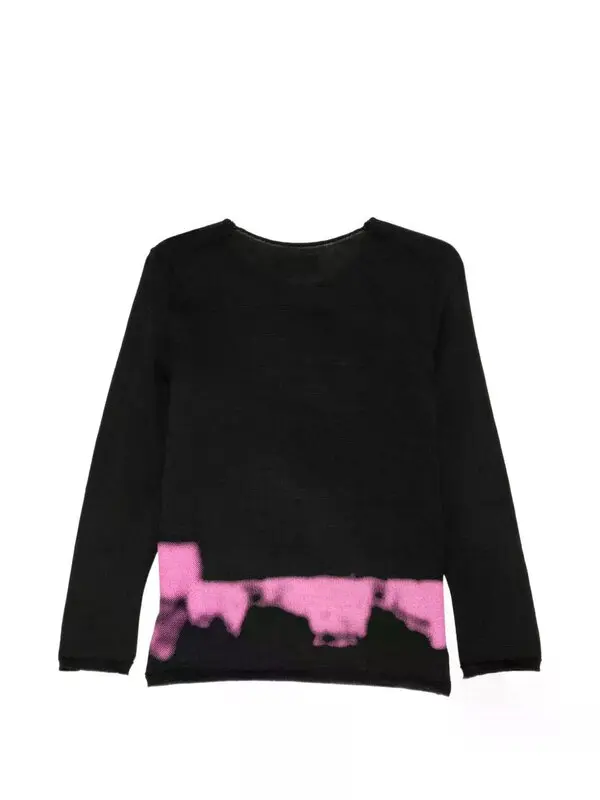Comme Des Garçons Graphic Print Sweater - Black
